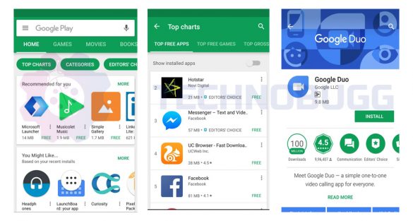 Google Play Store Shows App Size On Home Screen