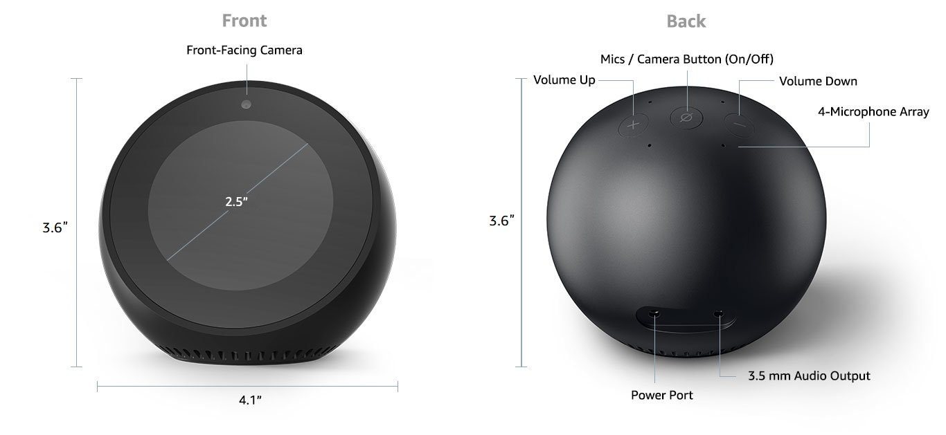 Amazon Silently Launches Video Enabled "Echo Spot" With 2.5" Circular ...