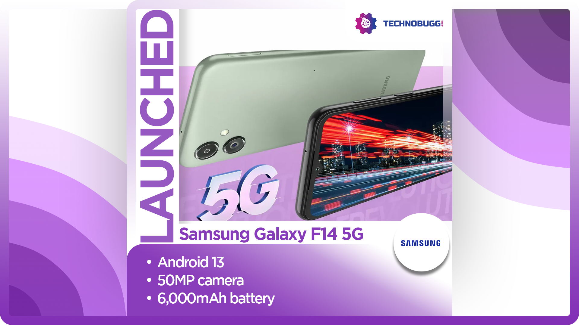 Samsung Galaxy F14 5G Unveiled With 6,000mAh Battery