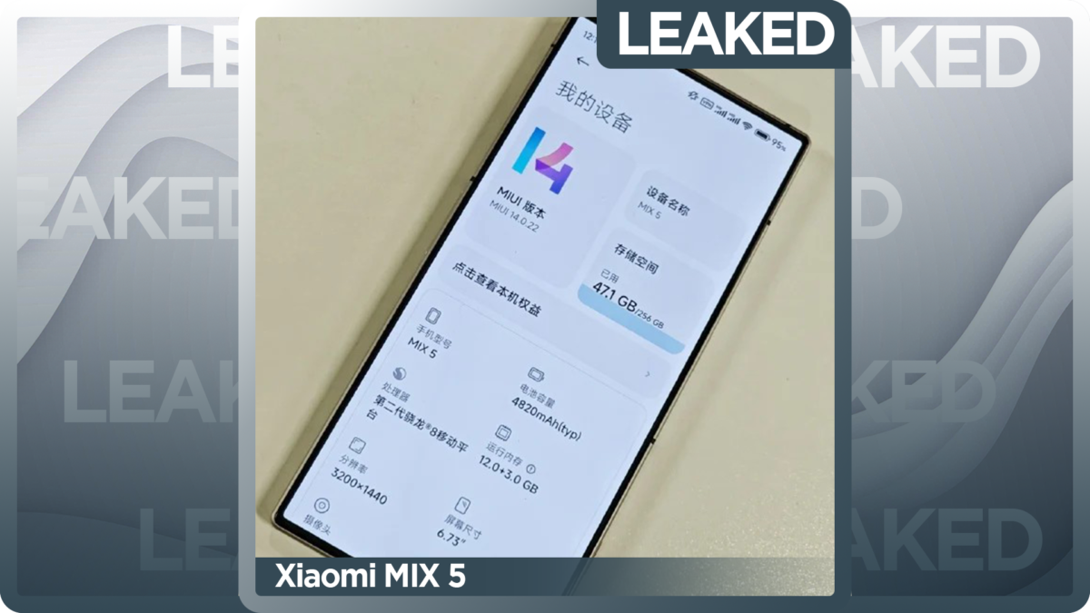 Xiaomi MIX 5 Live Image Leaked