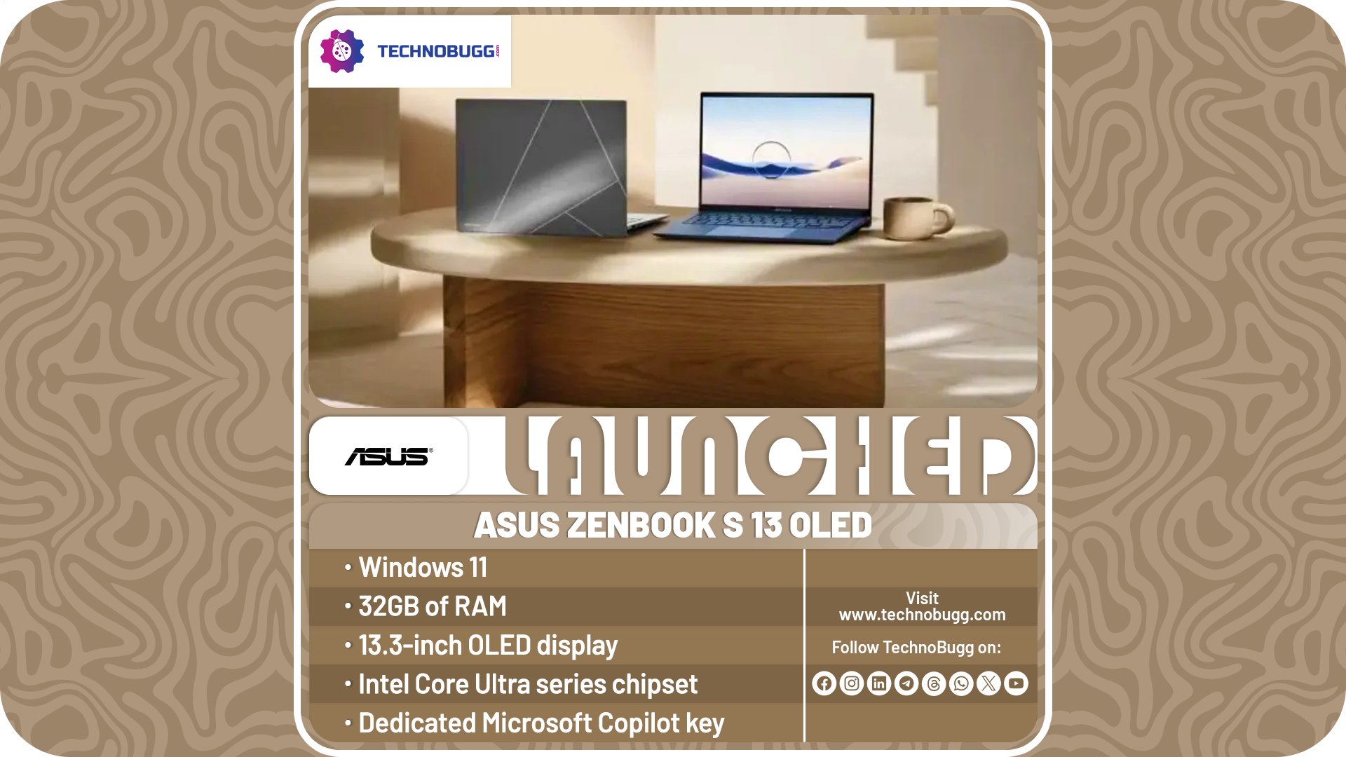 Asus Zenbook S 13 OLED Laptop Unveiled